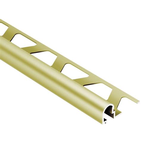 Schluter Rondec Db Satin Brass Anodized Aluminum 1732 In X 8 Ft 2 1