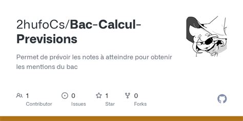 Github 2hufocsbac Calcul Previsions Permet De Prévoir Les Notes à