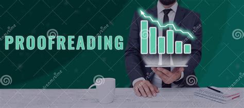 Conceptual Display Proofreading Business Overview Act Of Reading And Marking Spelling Grammar