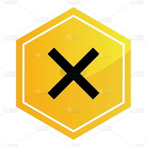 一个x标记符号，否定指示向量图标设计