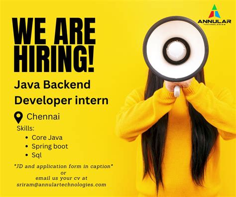 Sriram V On Linkedin Hiring Javadeveloper Internship
