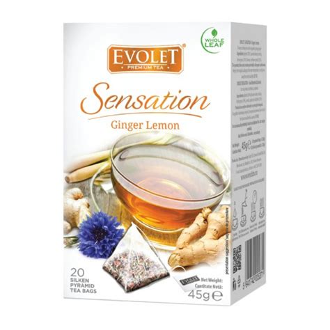 Ceai Cu Lamaie Si Ghimbir Evolet Sensation Piramida Vedda Ceaiul