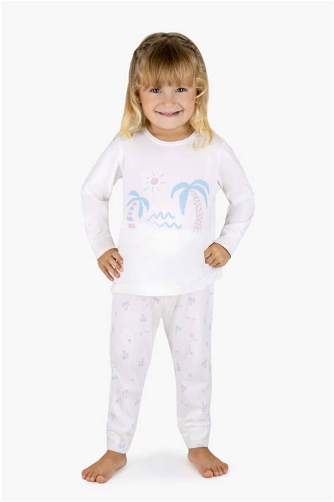 Pijama Longo Coqueiros Infantil Menina Dedeka