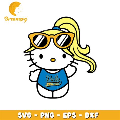 Cute Hello Kitty Ucla Svg Design For Fans Dreamsvg Store