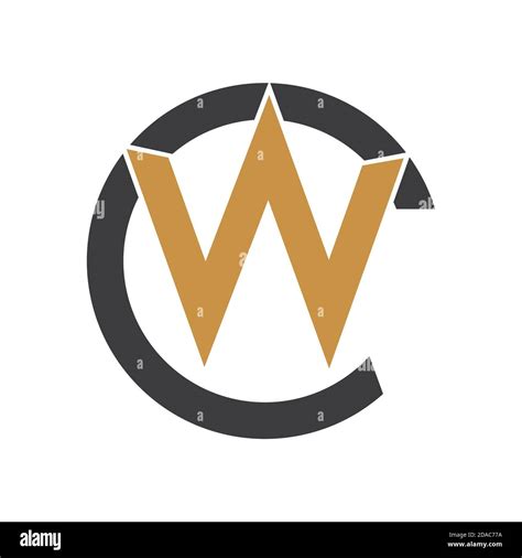 Lettre Initiale Logo Cw Ou Logo Wc Modèle De Dessin Vectoriel Image