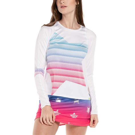 Lucky In Love Womens Novelty Luv Star Bright Ls Tee Wigmore Sports