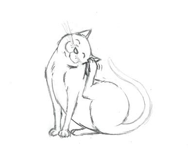 Scratching Cat Eli S Art Pad