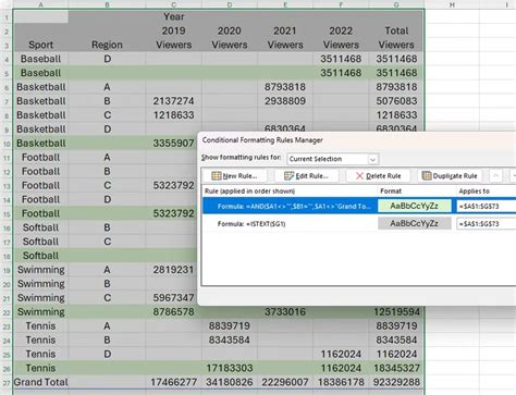 آموزش فرمول نویسی در Conditional Formatting در اکسل
