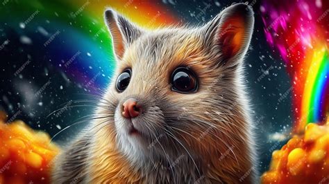 Premium Photo Rainbow Mouse Dreams Ai Generated Illustration Realistic