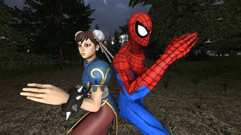 Chun Li And Spider Man Team Up By Kongzillarex619 On Deviantart