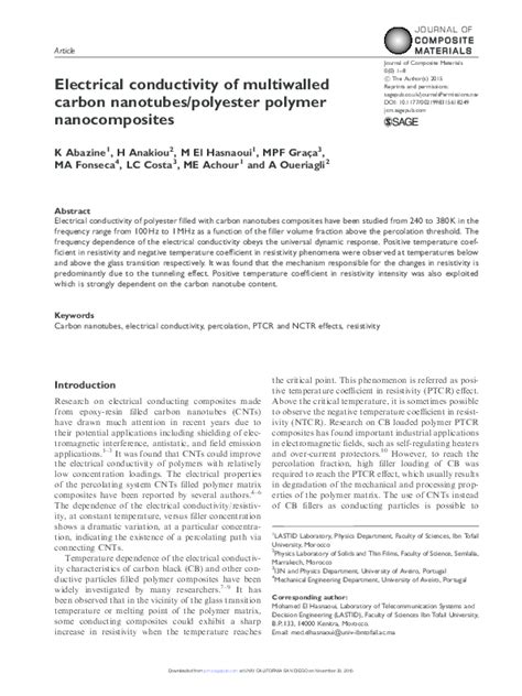 Pdf Effects Of Carbon Nanotubes Aspect Ratio On The Qualitative And