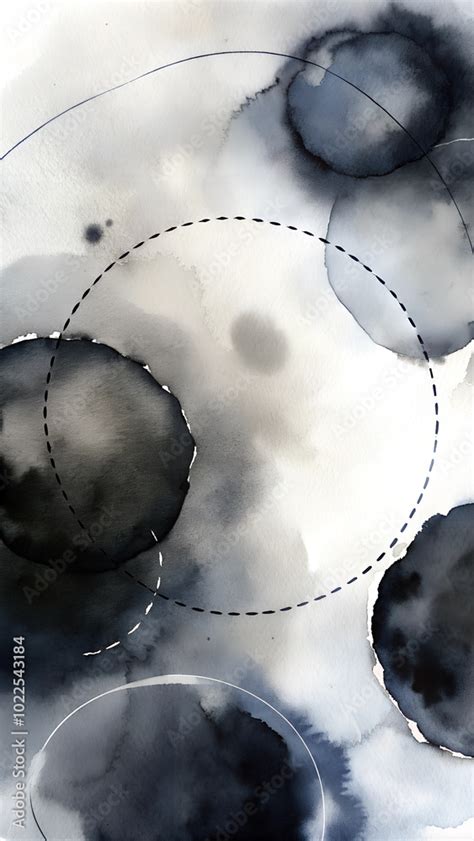 Circle White On Black Thin Dashed Turning Overlay Black And White