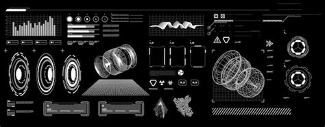 Premium Vector Futuristic Shape Element Hud Gui Science Fiction