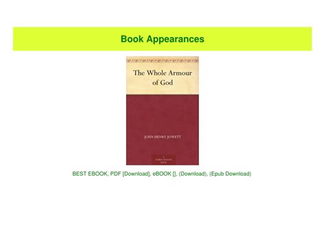 Ppt D O W N L O A D R E A D The Whole Armour Of God Ebook Pdf