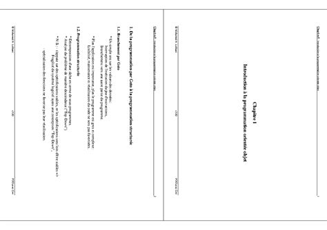 Cours 1 Notions De Bases Chapitre I Introduction à La Programmation Orientée Objet