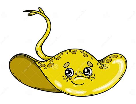 Ilustração Do Vetor Isolado De Arraia De Desenho Animado3 Ilustração Do