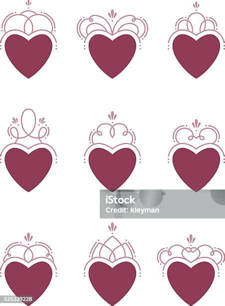 소용돌이 하트 고풍스런에 대한 스톡 벡터 아트 및 기타 이미지 고풍스런 곡선 공란 Istock