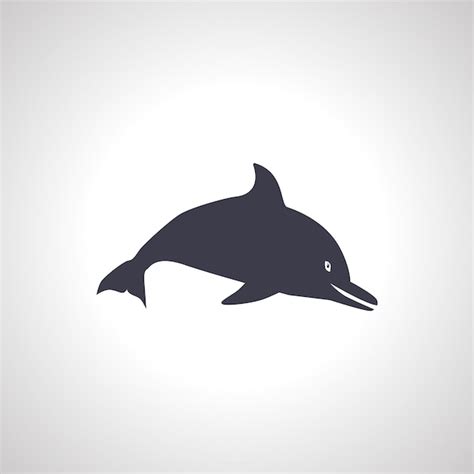 Delphin Symbol Delphin Isoliertes Symbol Premium Vektor