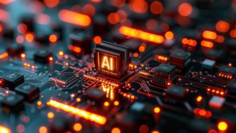 Circuit Board Close Up Electronic Computer Hardware Technology Stock Illustration