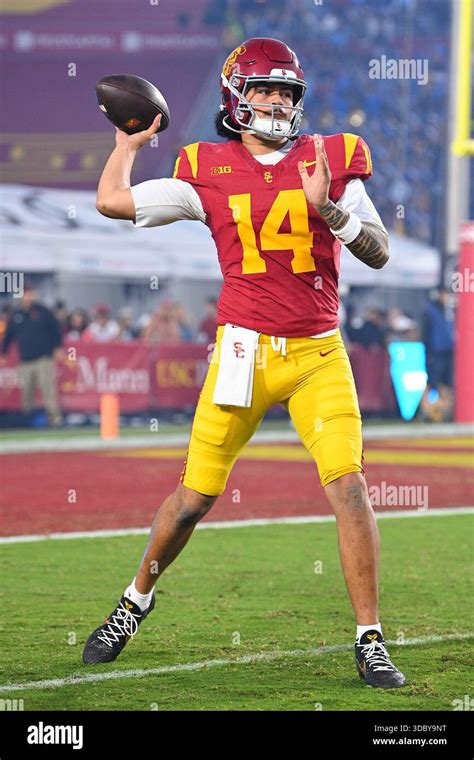 Los Angeles Ca November 29 Usc Trojans Quarterback Jayden Maiava