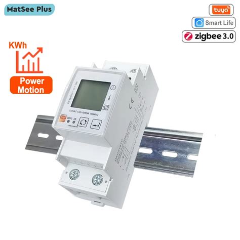 Tuya Smart Zigbee Energy Meter Single Phase 80a Din Rail Power Monitor