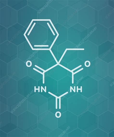 Phenobarbital Barbiturate Anticonvulsant Molecule Stock Image F029
