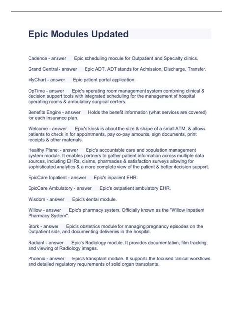 Epic Modules Updated Questions With Correct Answers Epic Bridges Stuvia Us