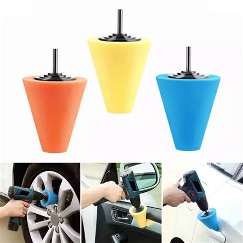 POUR COUSSINETS PONGE De Polissage De Perceuse 3 X Coussinets Tampons
