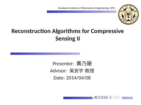 pptx reconstruction algorithms for compressive sensing ii dokumen tips