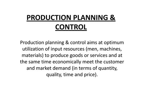 SOLUTION Production Planning Control Pdf Studypool