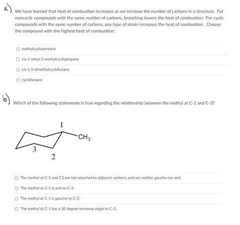 Solved We Have Learned That Heat Of Combustion Increases As
