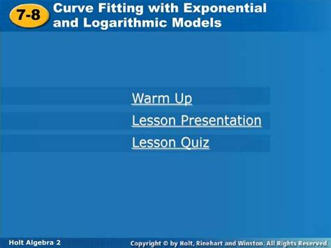 Ppt Curve Fitting With Exponential And Logarithmic Models Powerpoint