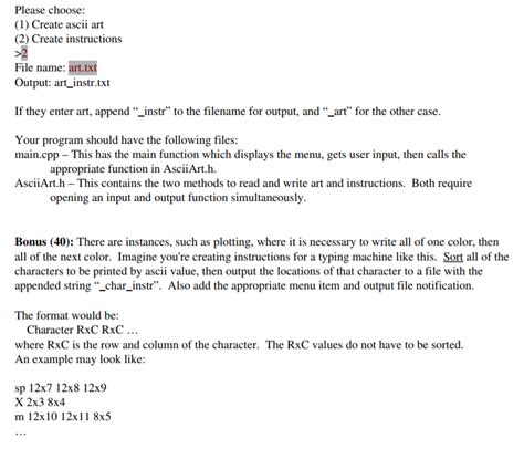 Solved Create A Program That Prompts The User For A File And