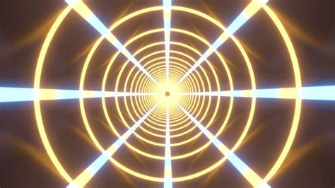 3d Abstract Animation Of Rays Of Neon Lights Spinning On The Screen In Looping Seamless