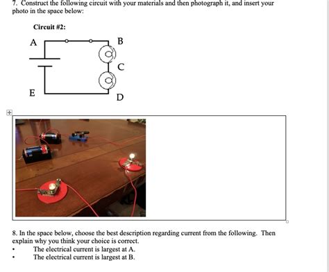 solved 7 construct the following circuit with your