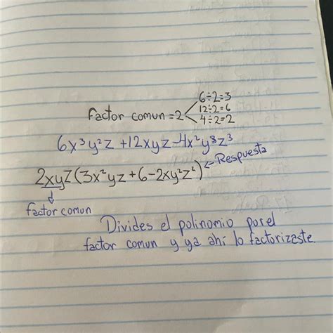 6 Extrae El Factor Común De Cada Polinomio Brainly Lat