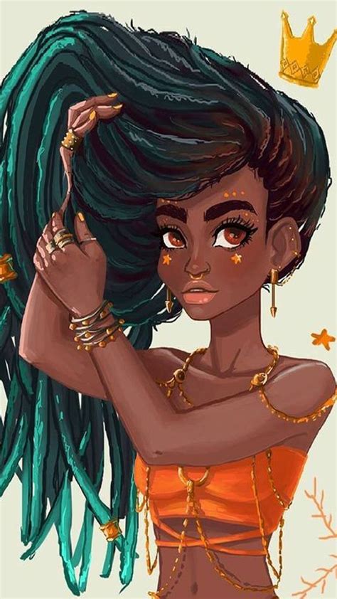 Cute Black Girl Art Wallpapers Wallpaper Cave