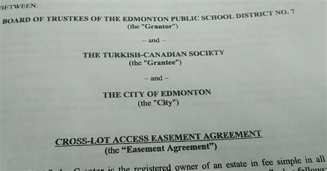 Project Turcanora Cross Lot Access Easement Agreement Signed With