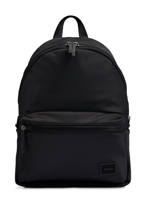Hugo Backpack With Rubber Logo Patch Black