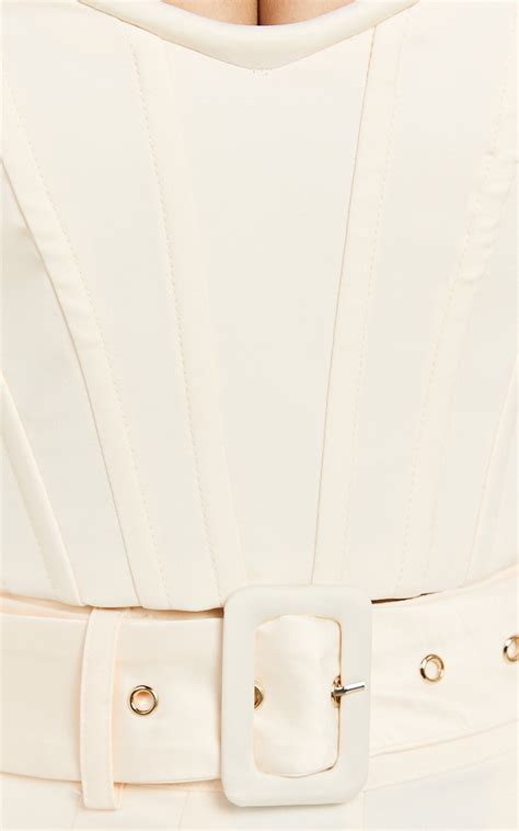 Amalie The Label Raquelle Structured Corset Top In Ivory Showpo