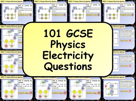 101 KS4 GCSE Physics Science Electricity Questions Teaching Resources