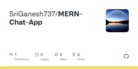 GitHub SriGanesh737 MERN Chat App