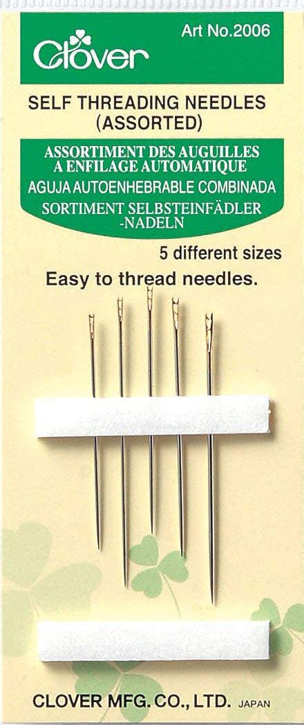 Notions Clover Self Threading Needles Assorted Sizes Shibori Dragon
