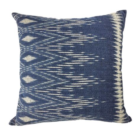 Indigo Ikat Pillow Cover For Eco Friendly Decor Ecofiedhome