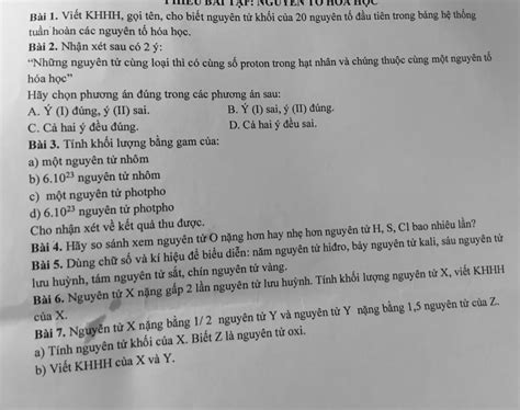 Bảng Nguyên Tử Khối Các Nguyên Tố Tỉ Lệ Khối Lượng Chính Xác Vi