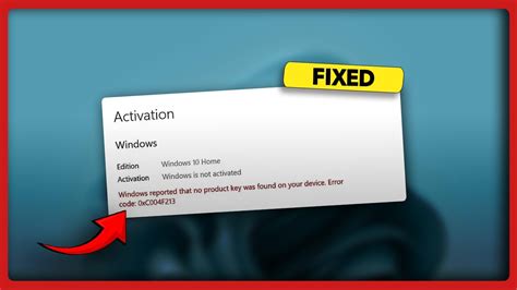 How To Fix Error Code 0xc004f213 In Windows 1011