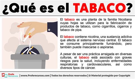 Que Es El Tabaco Definición De Tabaco