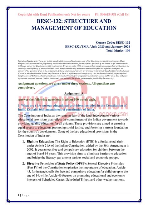 Ignou Besc 132 Solved Assignment 2023 24 English Medium