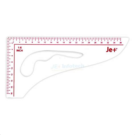 White And Red Plastic Art Curve Scale Size 18x35inch At ₹ 15piece In