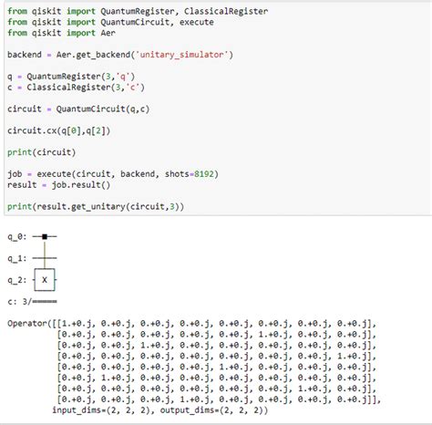 Matrix Representation Of Cnot Gate Using Qiskit Rquantumcomputing